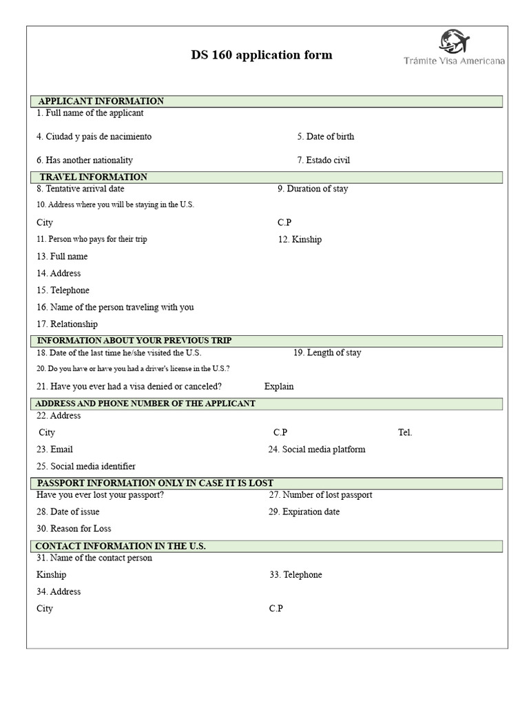 DS 160 Draft Request | PDF | Travel Visa