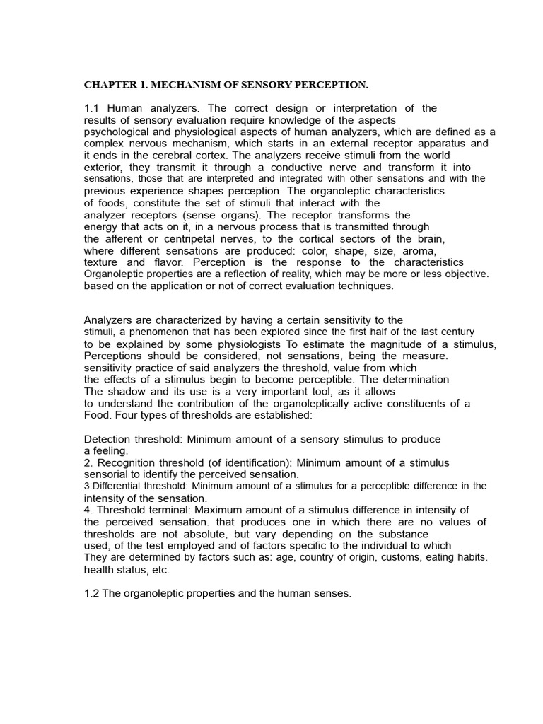 Sensory Evaluation of Foods (1) Book | PDF | Taste | Senses