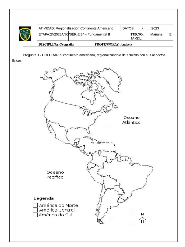 Regionalización del Continente Americano | PDF