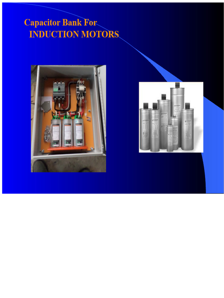 Capacitor Bank for Induction Motors | PDF | Ac Power | Capacitor