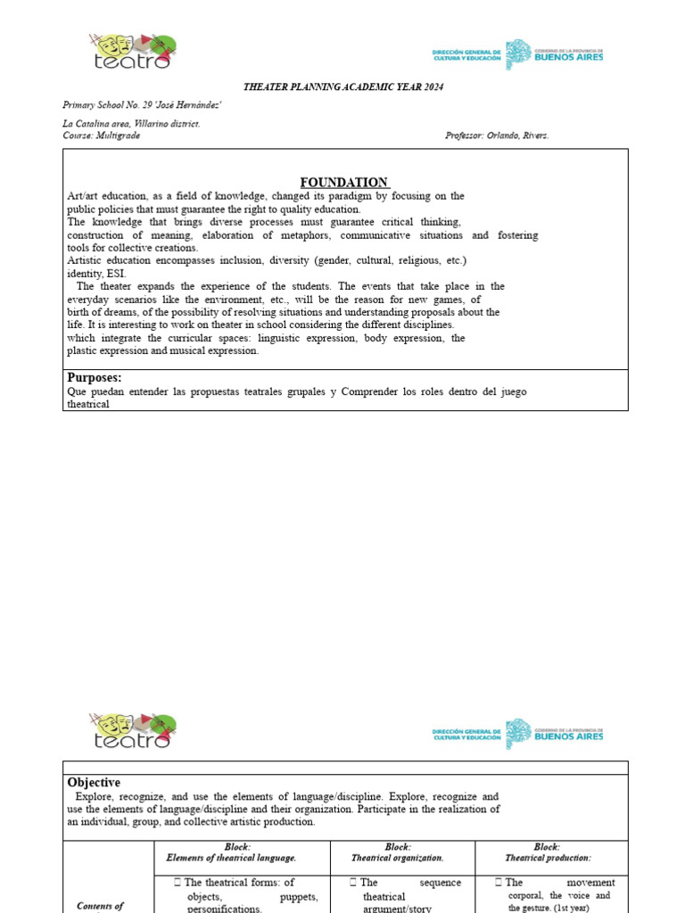 Theater Planning | PDF | Knowledge | Learning