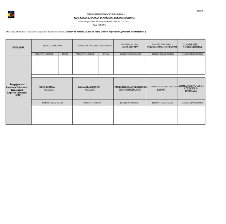 4-Badac Formulir Penangkapan Data - Formulir Badac 6 | PDF
