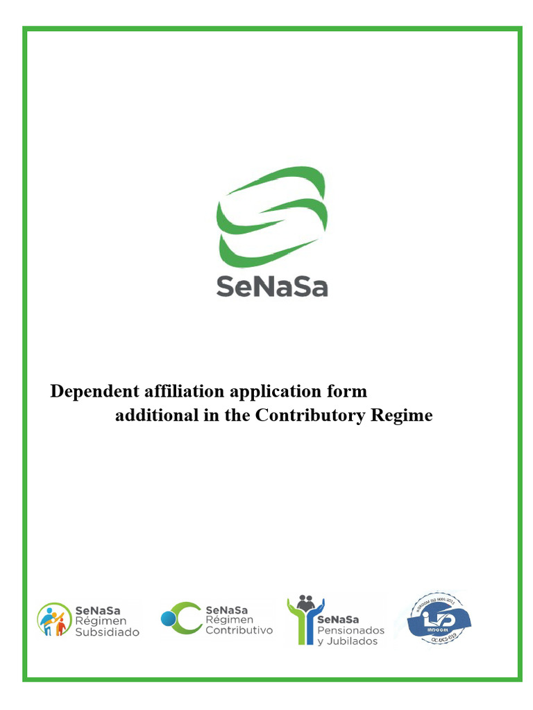 Application Form For Additional Dependents Affiliation in The ...