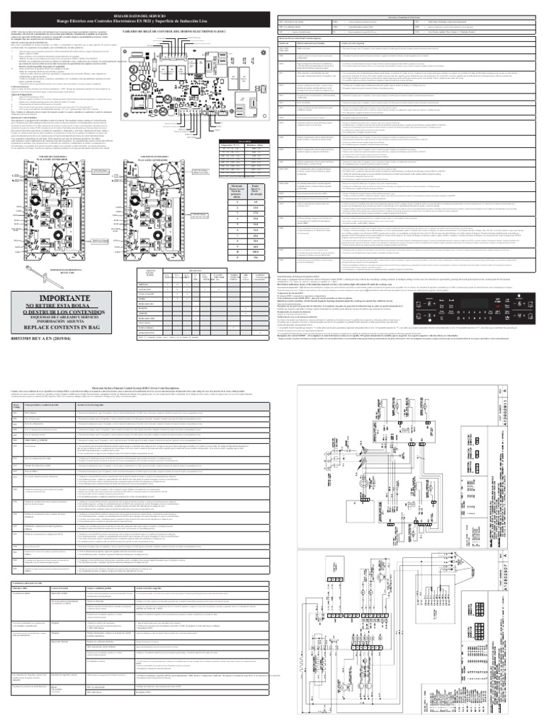Diagrama de Cableado Frigidaire FGIH3047VF 5304526193 | PDF | Relé ...