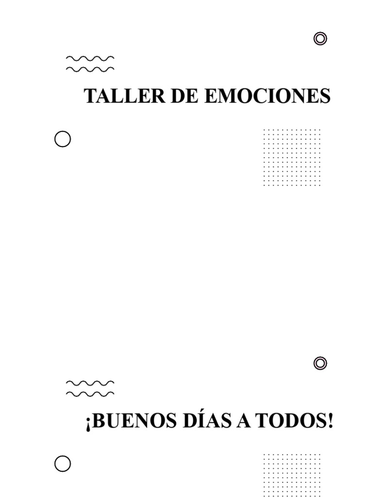 Taller de Emociones: Comprendiendo Sentimientos | PDF | Las emociones ...