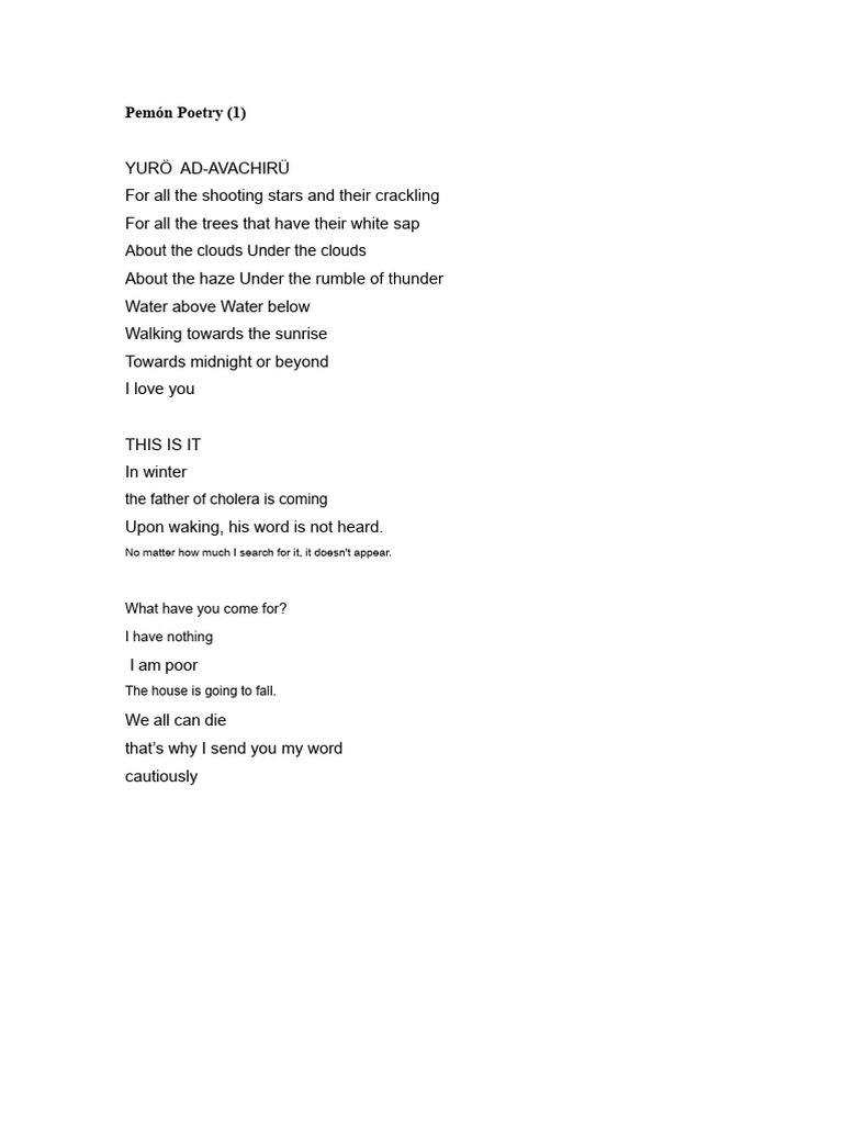 Indigenous Poetry | PDF