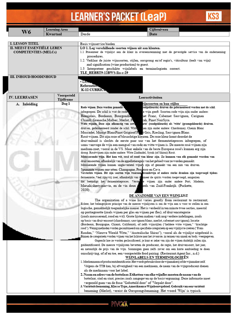 TLE HE BA9 w6 | PDF