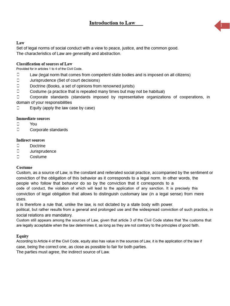 Introduction To Law 1 Test | PDF | Justice | Crime & Violence