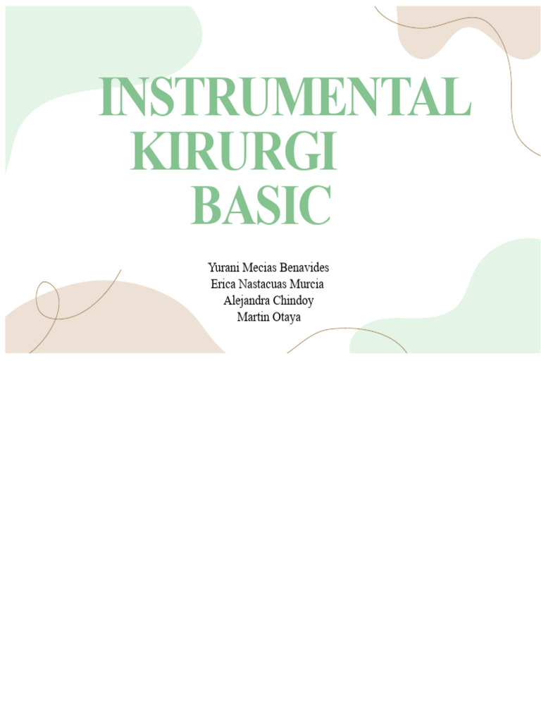 Instrumen Bedah Dasar | PDF