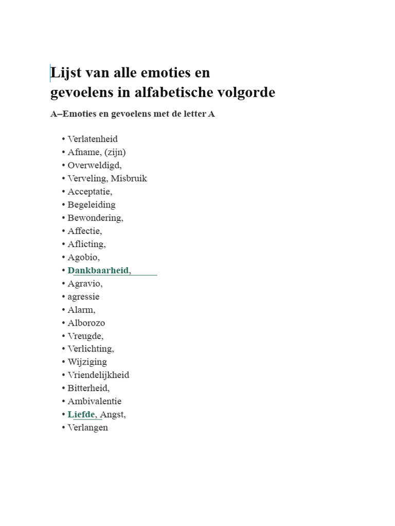 Emoties en Gevoelens | PDF