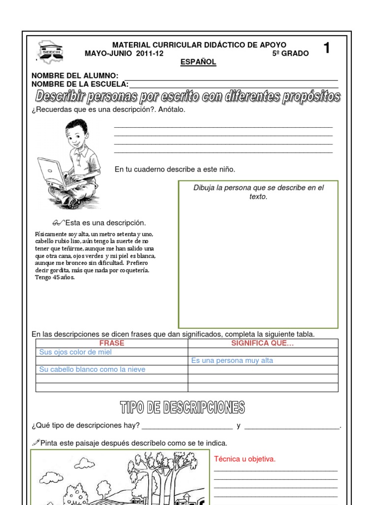 Material Apoyo Didactico 5to Grado. 5to Bimestre | PDF | Satélite ...