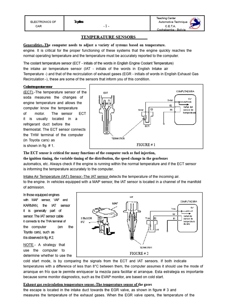 Temperature Sensor | PDF | Voltage | Motor Vehicle