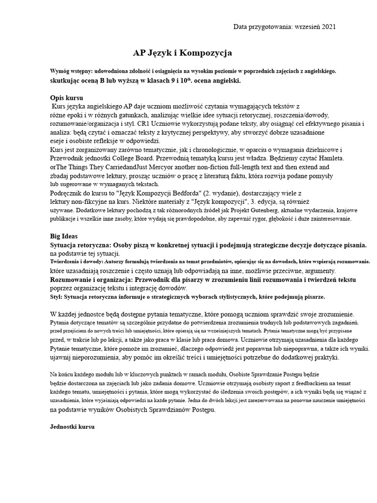 AP Lang Comp 23-24 | PDF