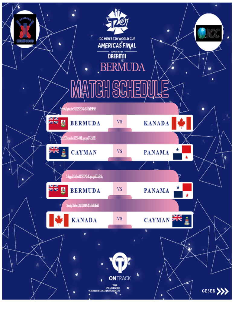 Jadwal Pertandingan ICC T20 | PDF | Forms Of Cricket | Sports