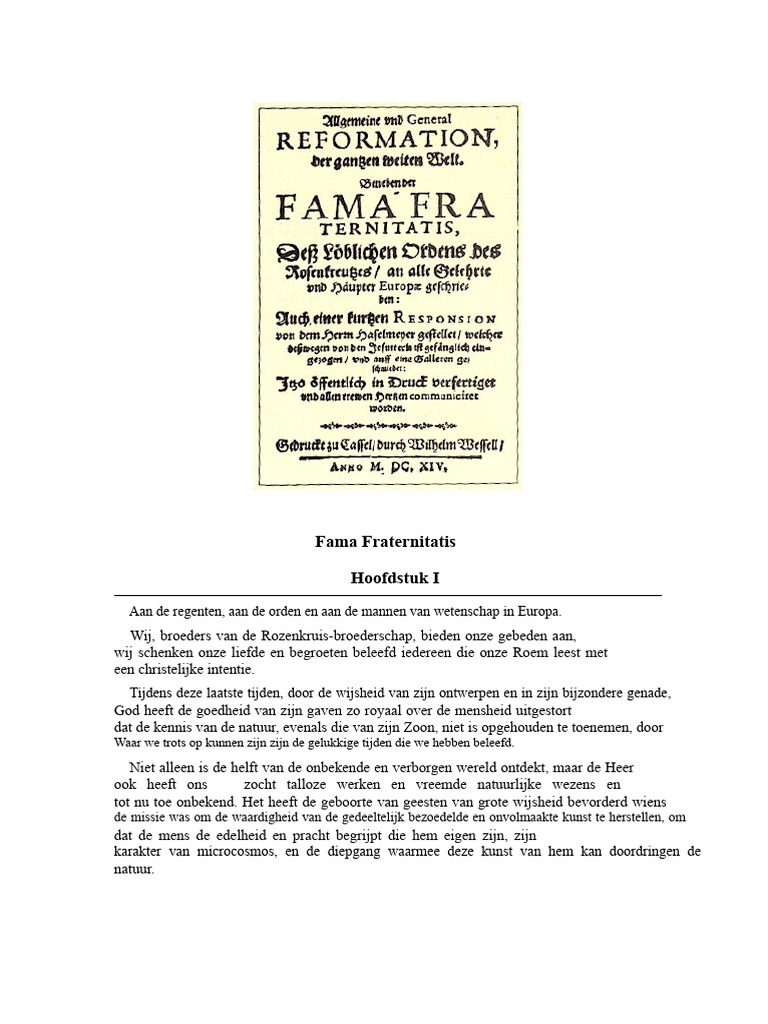 Fama Fraternitatis | PDF