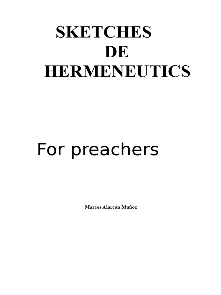 Outlines of Hermeneutics | PDF | Bible | Hermeneutics