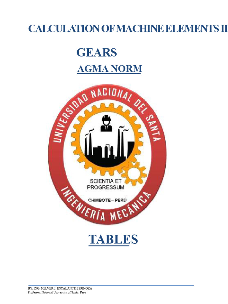 Gear Table AGMA Standard 2016 | PDF | Gear | Helix