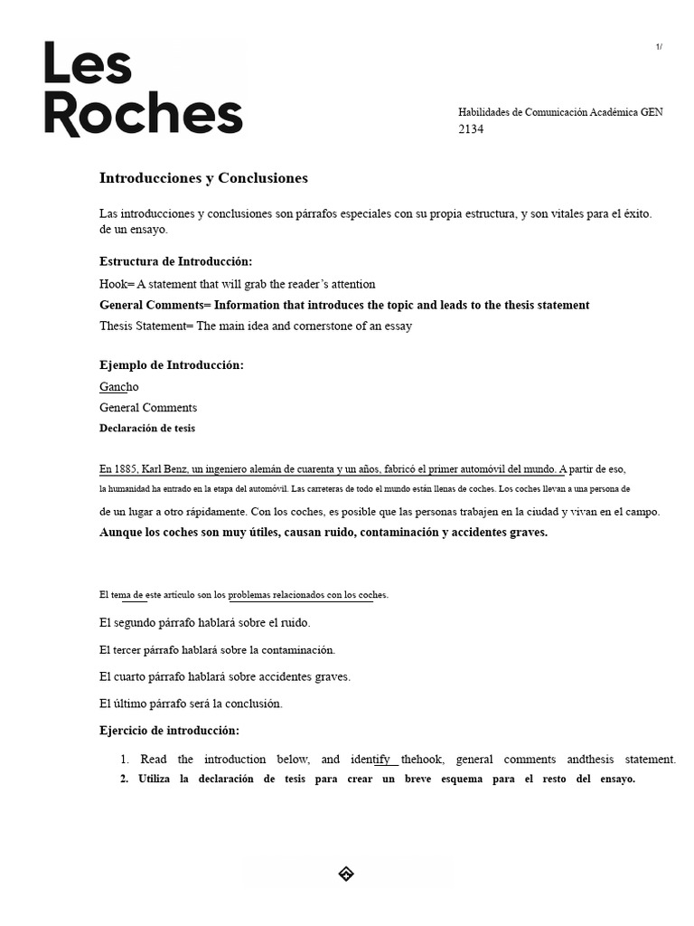 Introducciones y Conclusiones | PDF | Ensayos