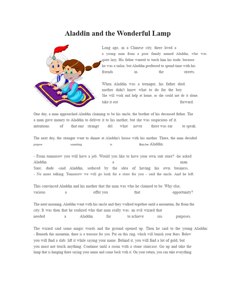 Aladdin and The Wonderful Lamp | PDF | Folklore