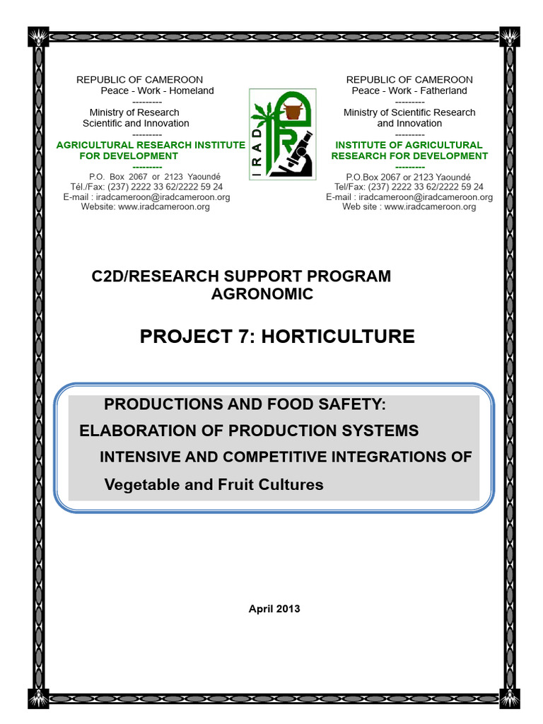 Project 7 Horticulture | PDF | Agriculture | Vegetables