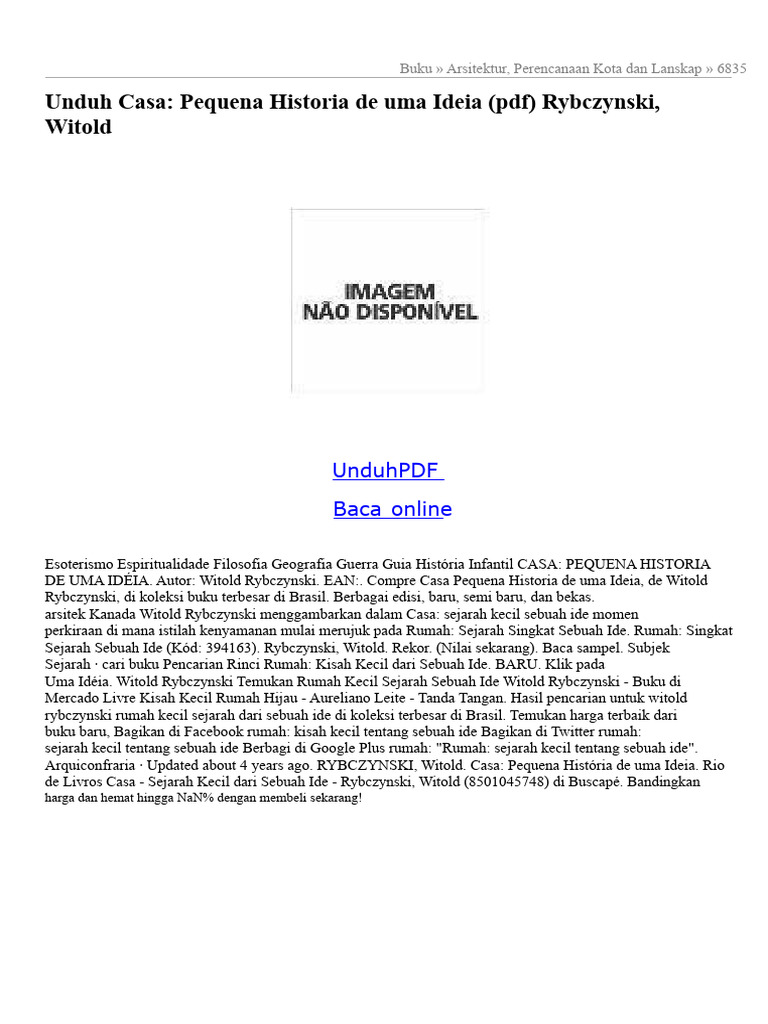 Sejarah Rumah dalam "Casa" Rybczynski | PDF