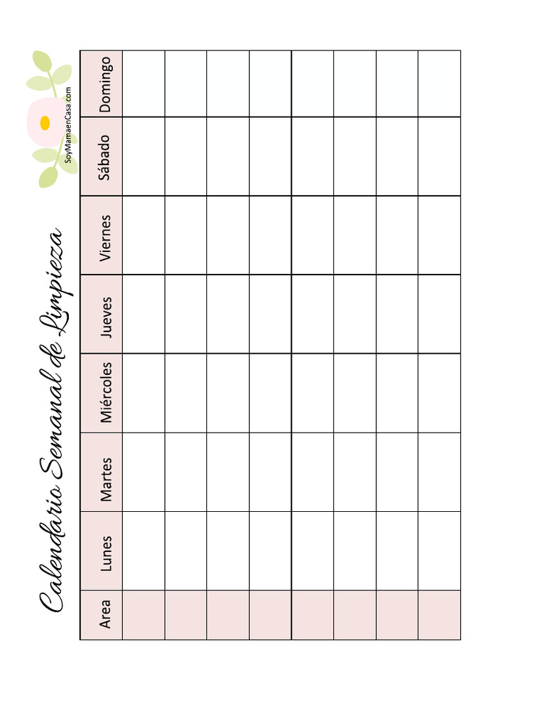 Cleaning Calendar PDF | PDF