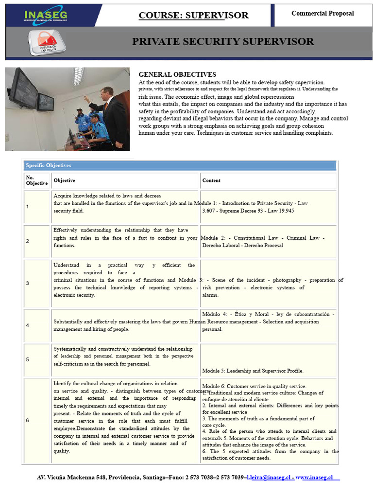Supervisor Security Course 60 Hours | PDF | Communication | Attitude ...