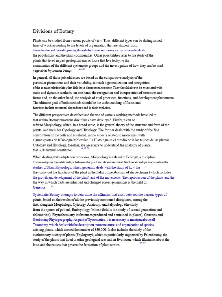 Applications of Botany | PDF | Botany | Plants