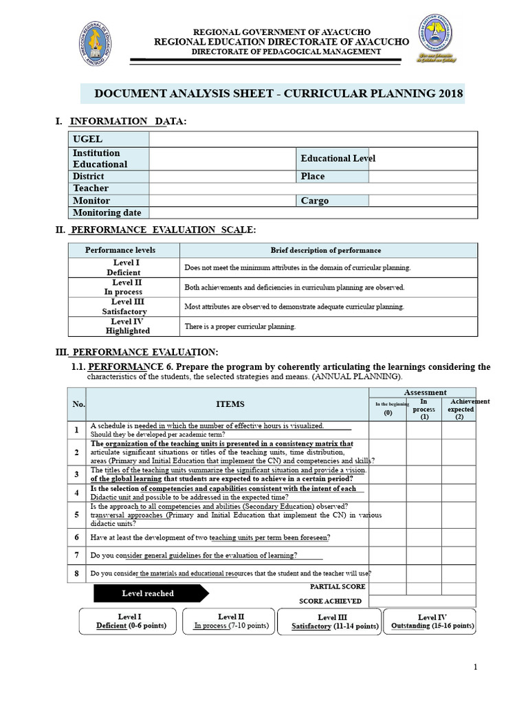 Documentary Analysis Sheet Curriculum Planning 2018 | PDF | Curriculum ...