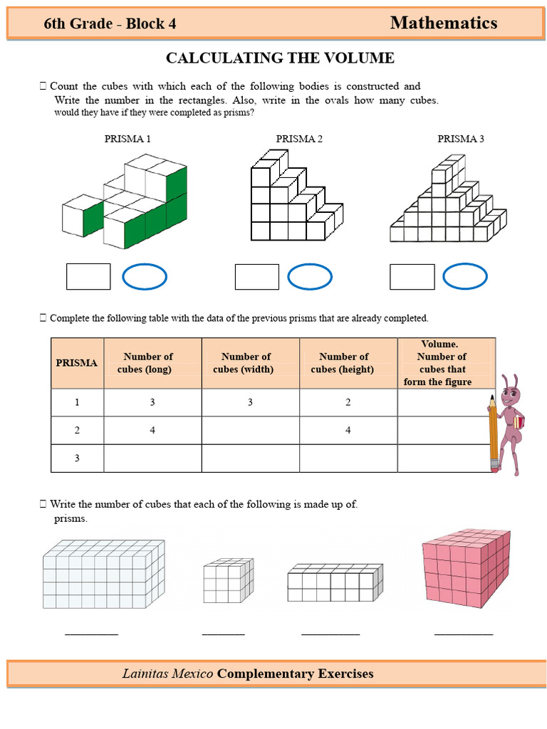 6th Grade - Mathematics - Volume Calculation | PDF