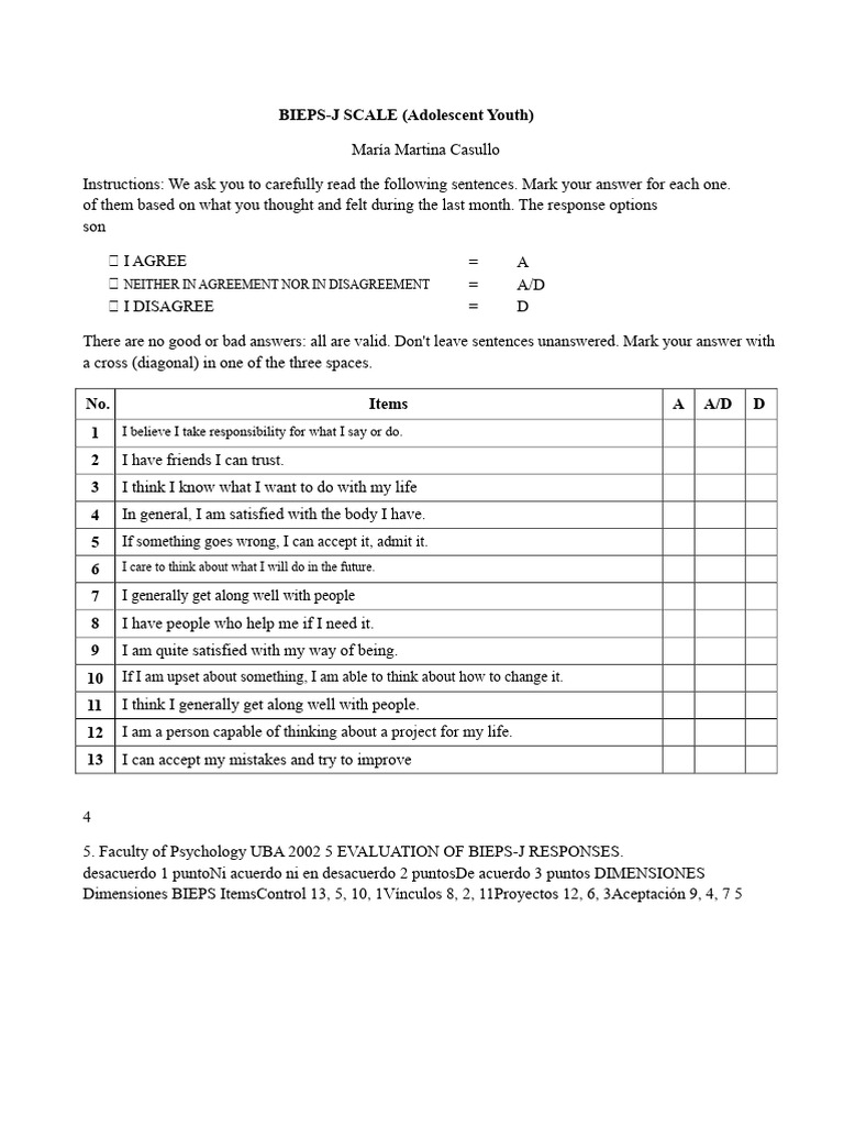 Psychological Well-Being Scales | PDF