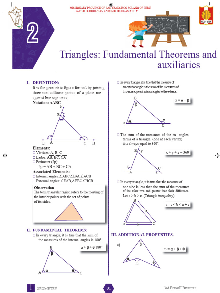 Triangles: Theorems and Properties Guide | PDF | Triangle | Angle