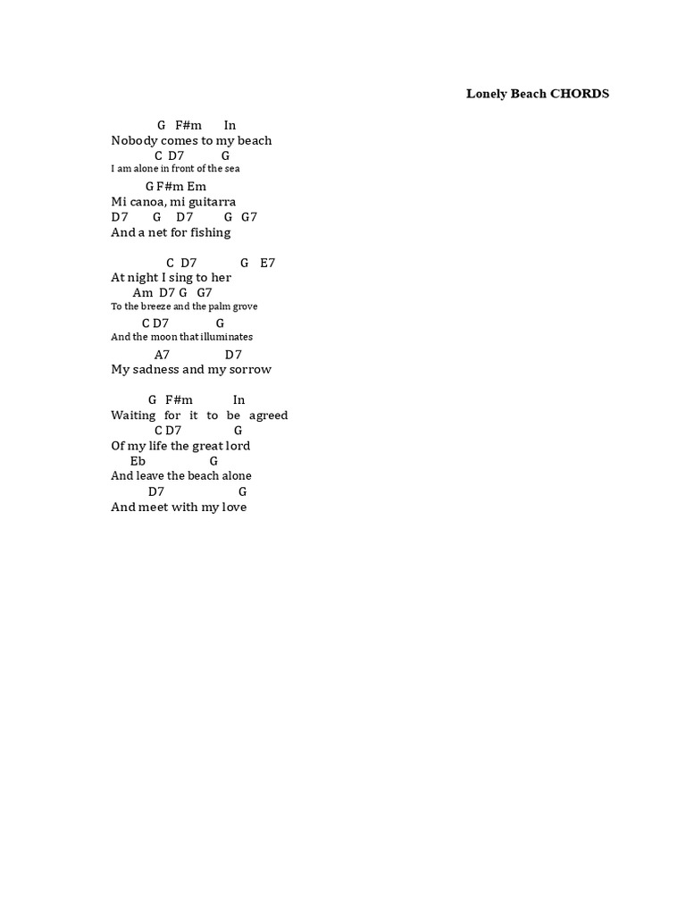 Solo Beach CHORDS | PDF