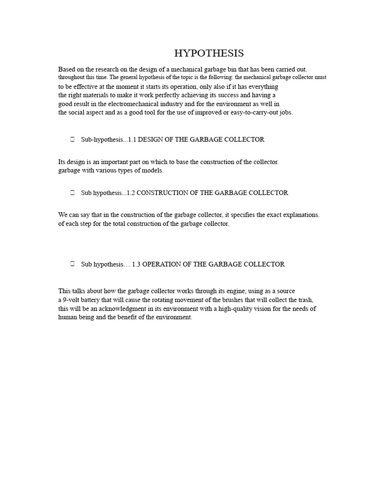 Mechanical Garbage Collector Design Guide | PDF