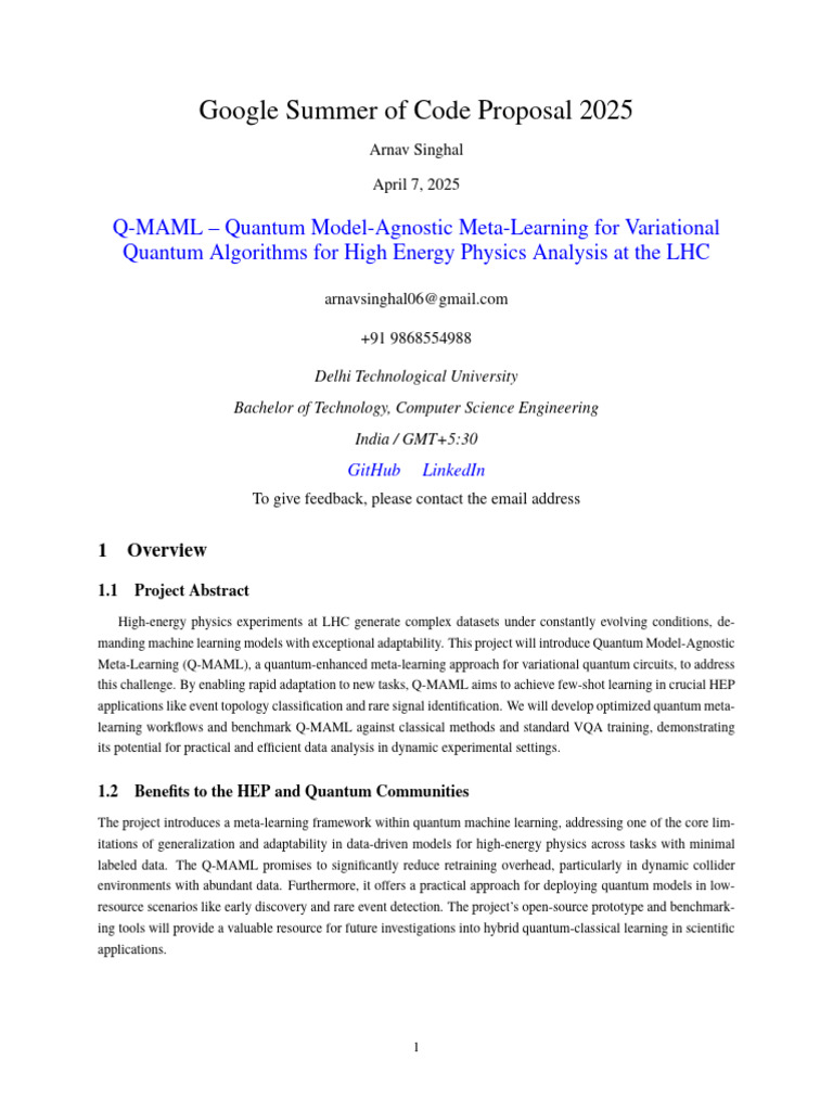 GSOC 2025 Proposal ML4Sci | PDF | Quantum Computing | Applied Mathematics