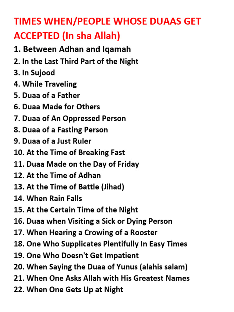 When Duaa Get Accepted | PDF | God In Islam | Muhammad