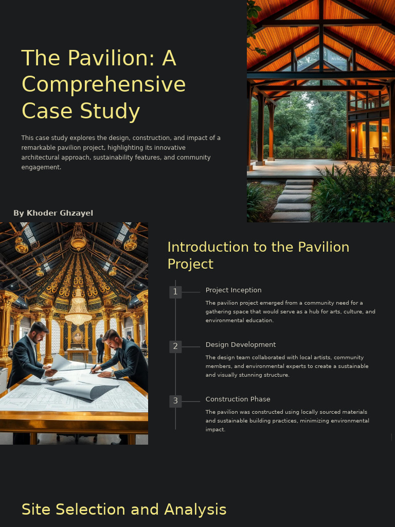 The Pavilion A Comprehensive Case Study by Khoder Ghzayel | PDF | Roof ...