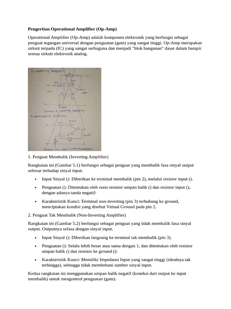 Panduan Lengkap Operational Amplifier | PDF
