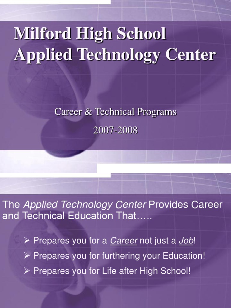 Milford High School Applied Technology Center: Career & Technical ...