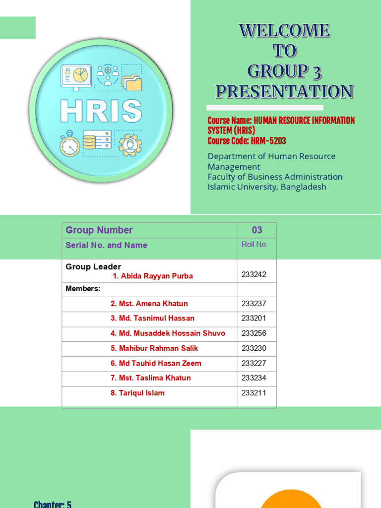 Presentation of Group 3 HRIS | PDF | Information Technology | Computing