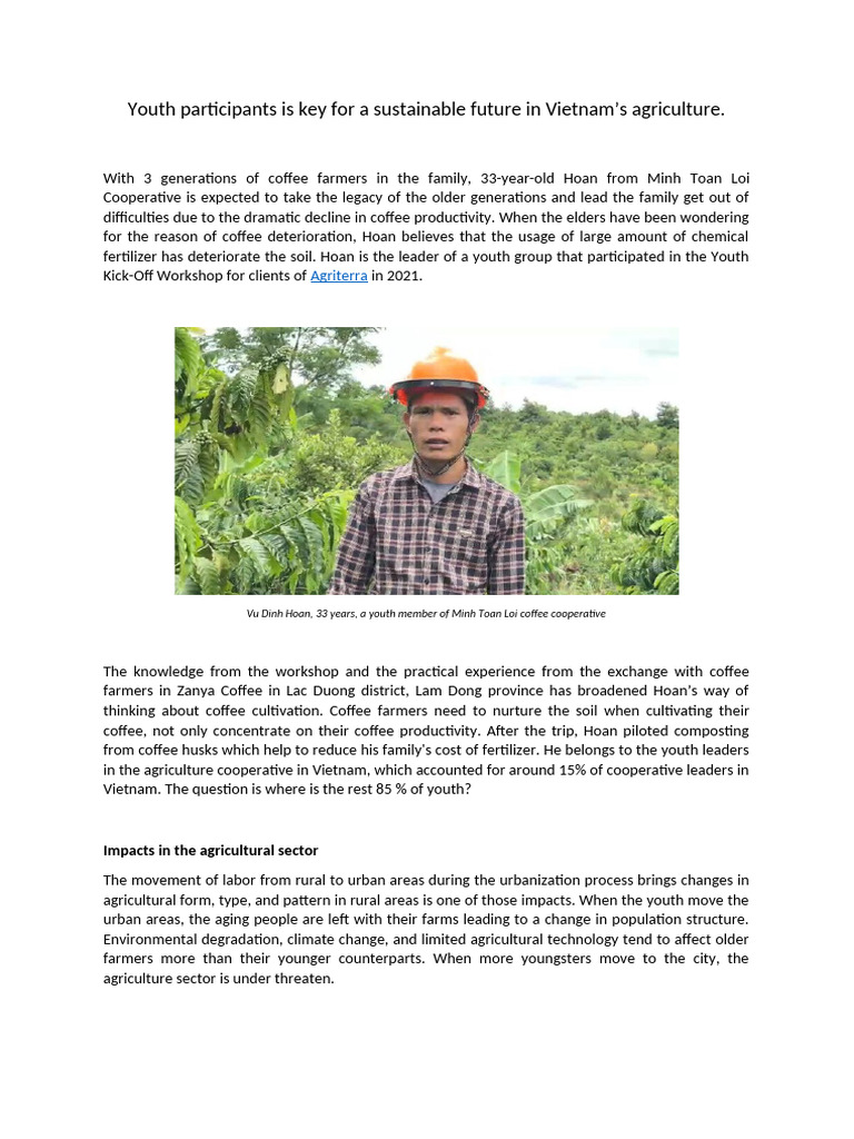 Article - Agriterra - Youth Pioneering A Transition Towards Climate ...