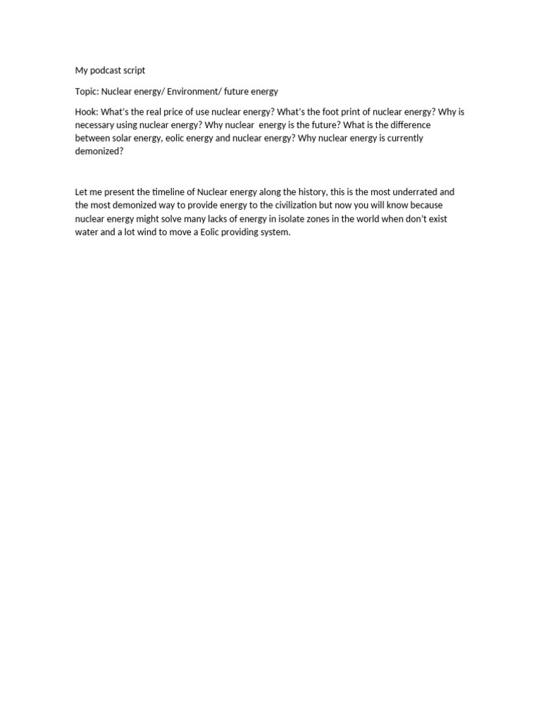 My Podcast Script | PDF