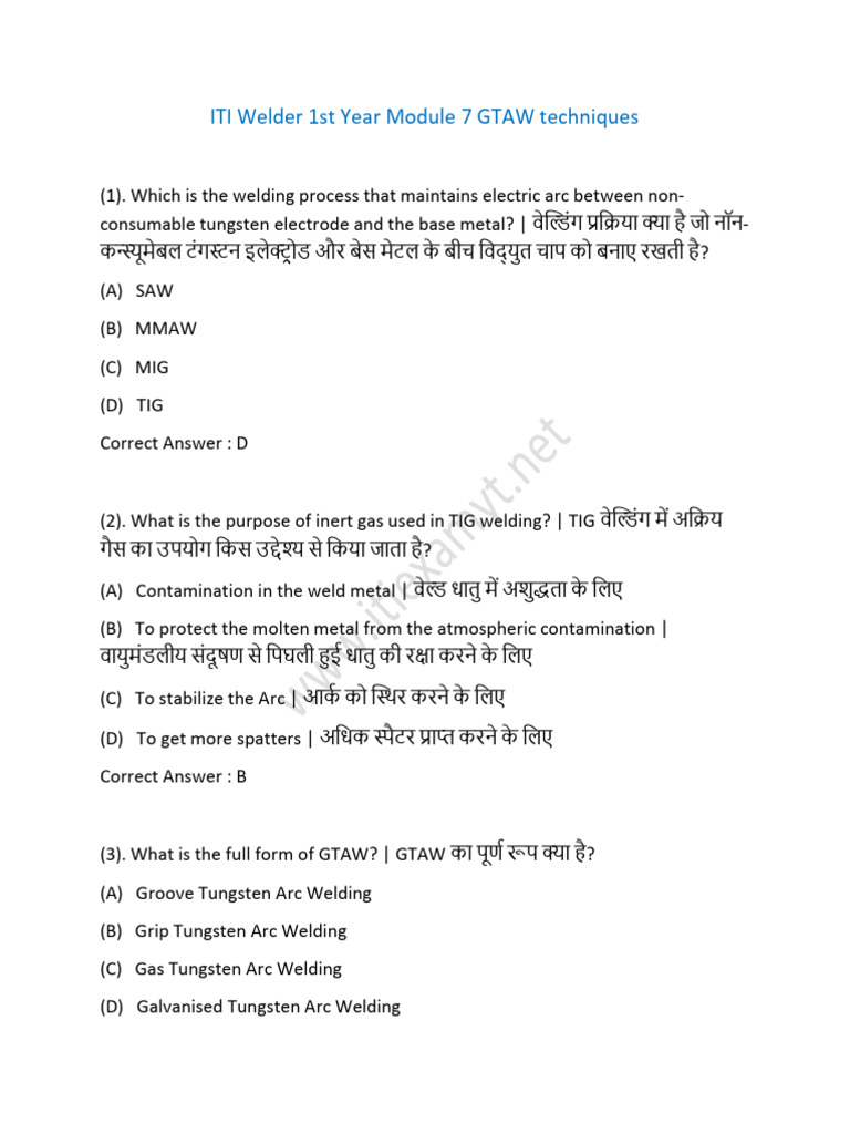 Welder 1st Year M7 Pdf