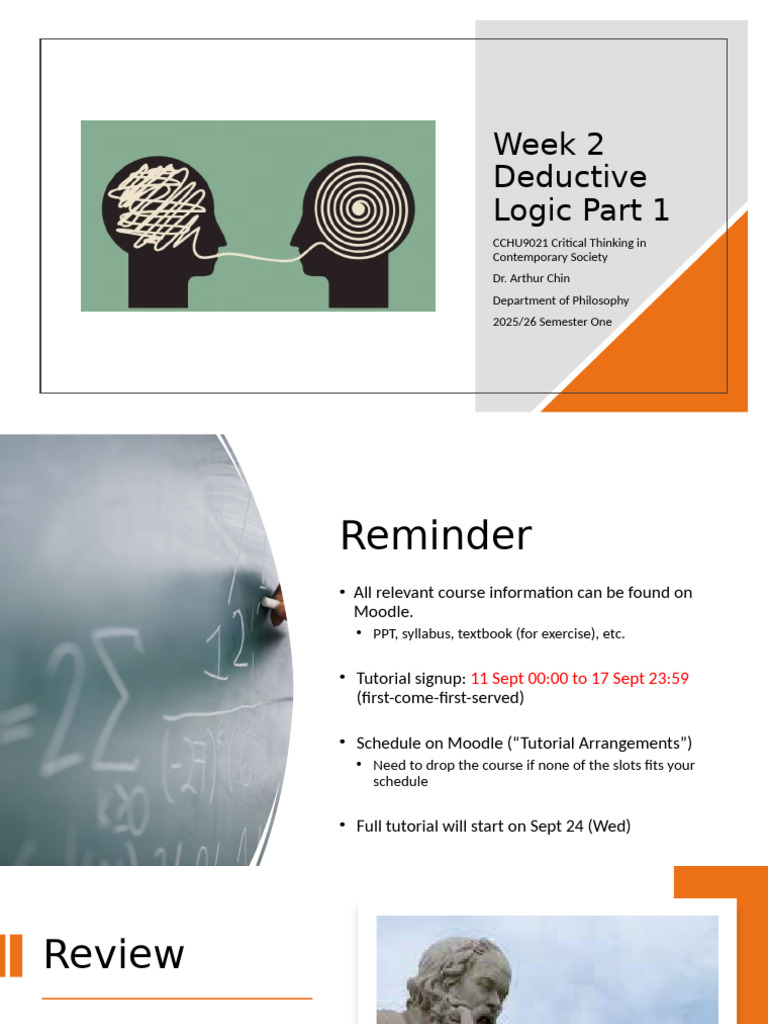 Week 2 Deductive Logic Part 1 Validity and Soundness | PDF | Argument ...