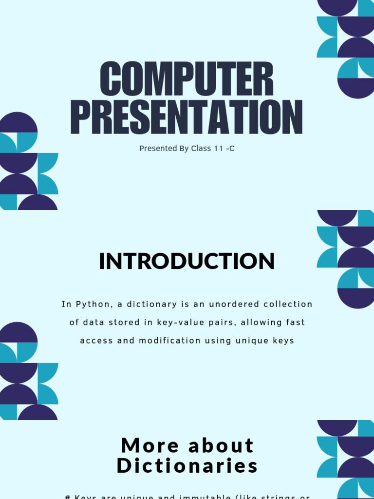 Computer Presentation by Class 11 - C | PDF