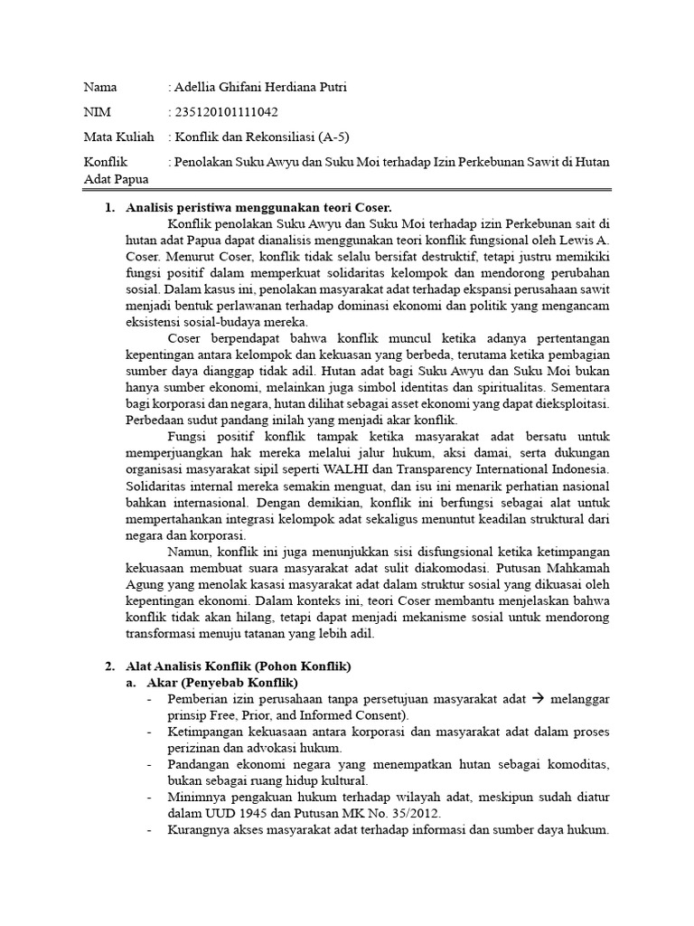 Kuis 2 Konflik_adellia Ghifani Herdiana Putri | PDF