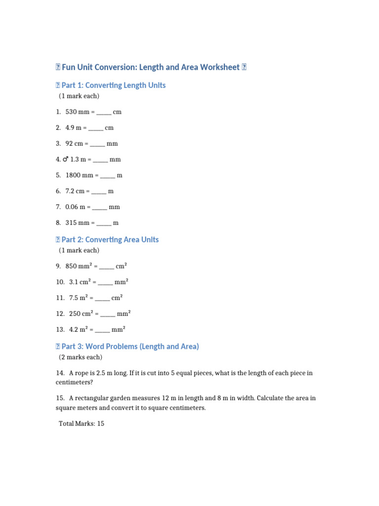 Unit Conversion Worksheet Emoji | PDF