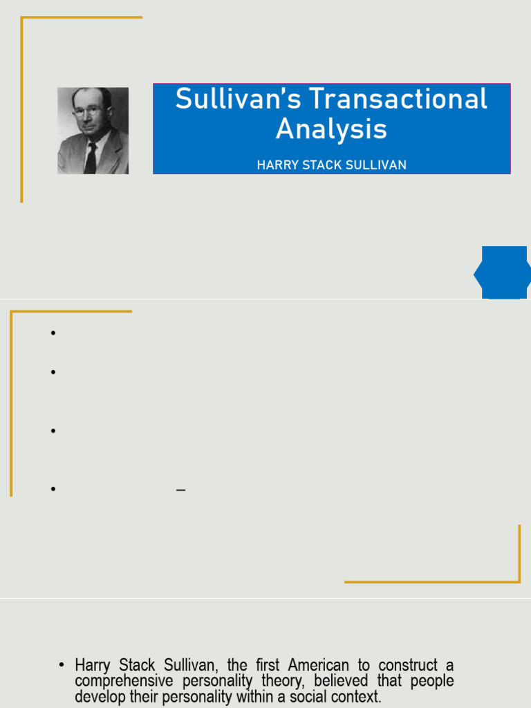 Sullivan's Interpersonal Theory Explained | PDF | Mental Disorder | Anxiety