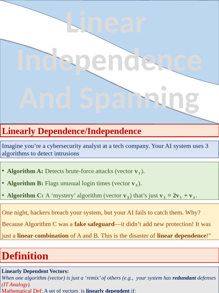 Linearly Independent and Dependent | PDF | Vector Space | Computing
