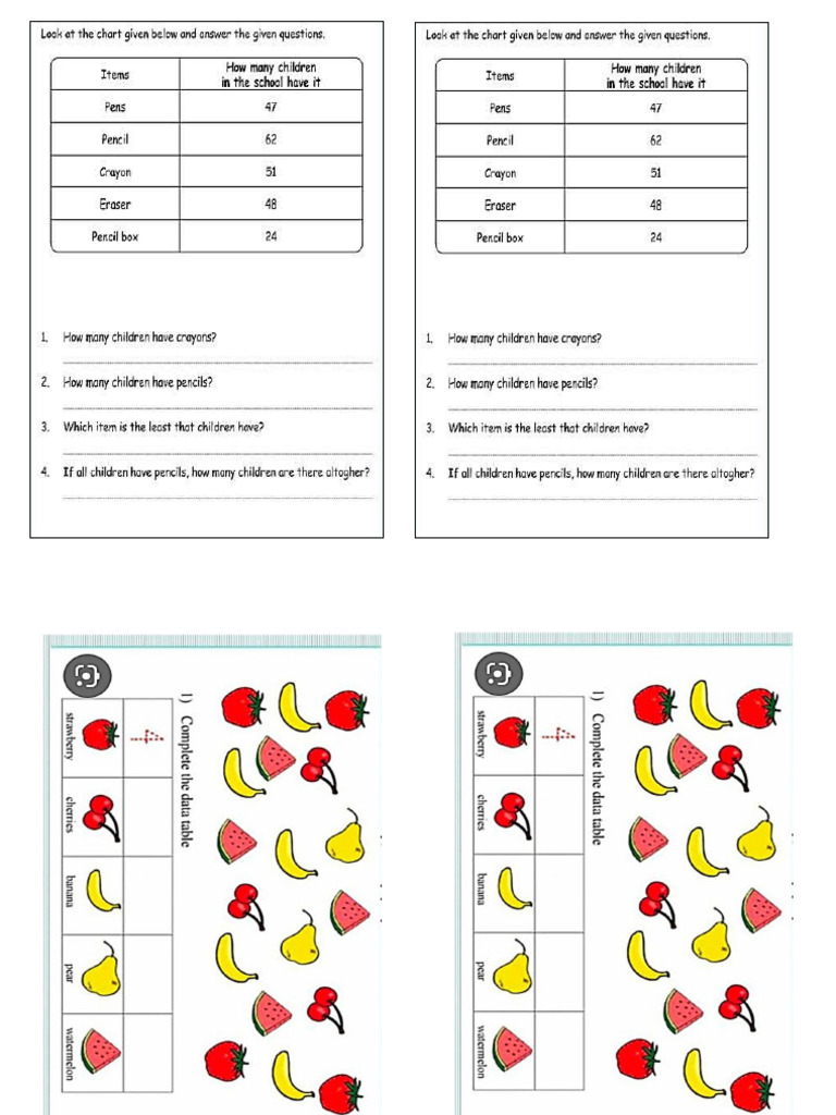 Worksheet Class 2 | PDF